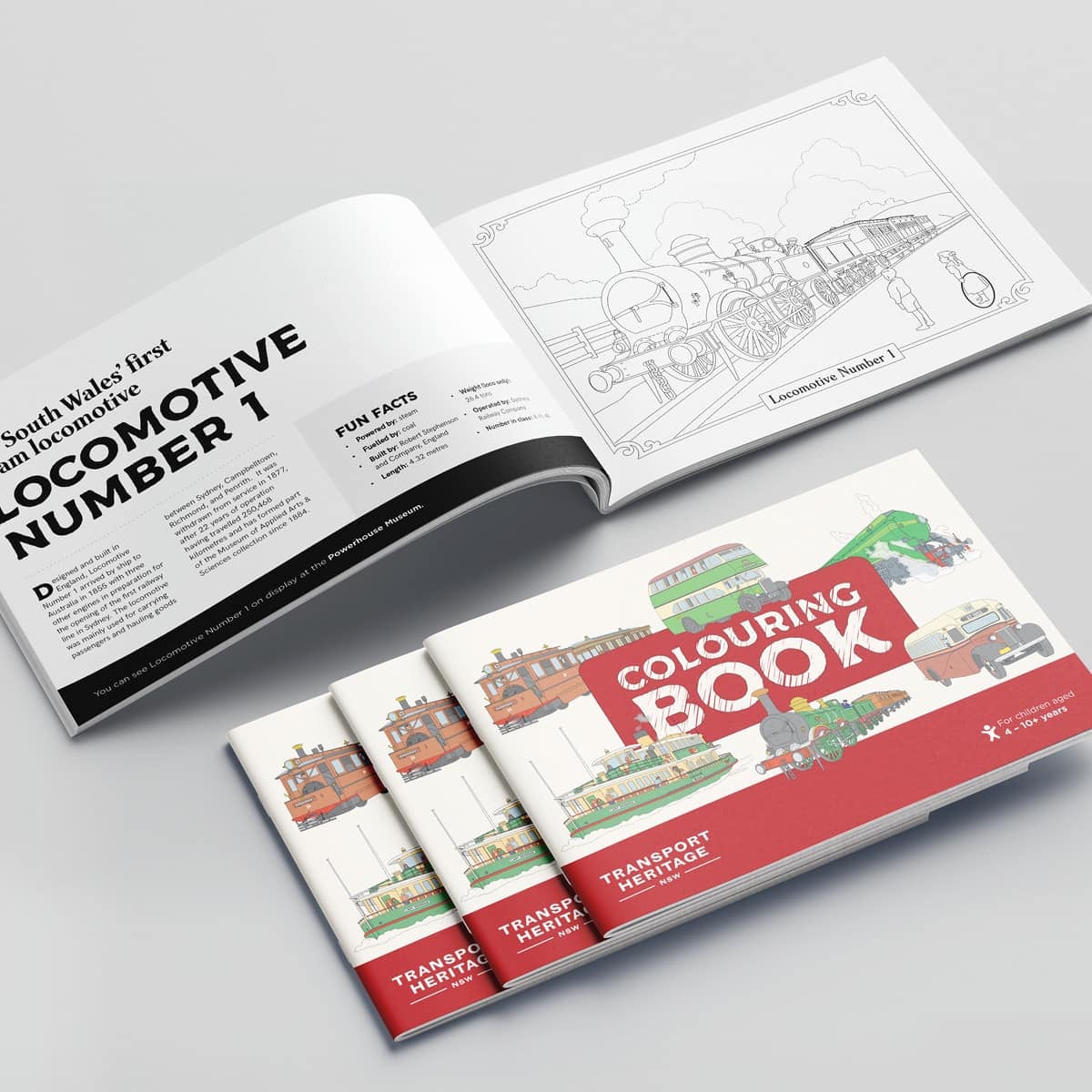 Transport Heritage NSW Colouring Book | Sydney Bus Museum